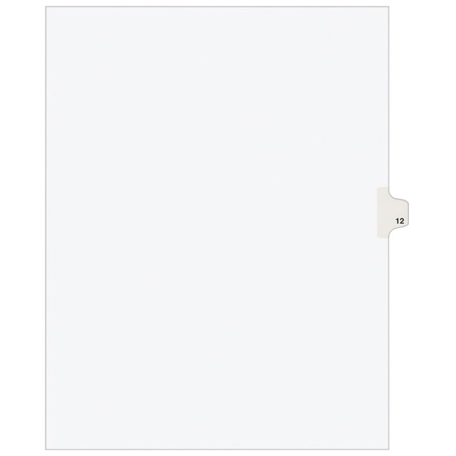 Avery Individual Legal Dividers Avery Style, Letter Size, Side Tab 12 ...