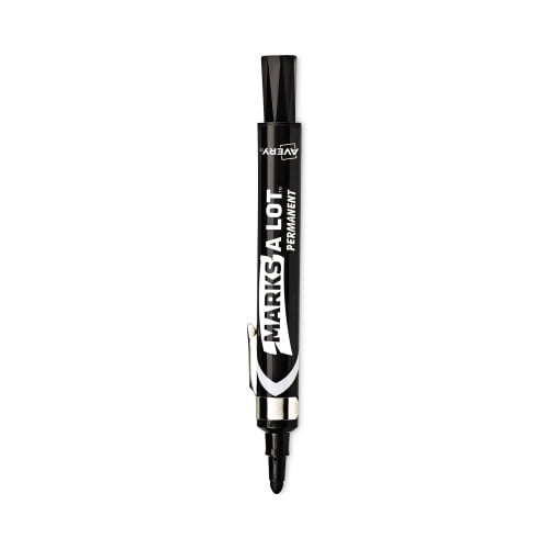 Avery MARKS A LOT Large Desk-Style Permanent Marker with Metal Pocket ...