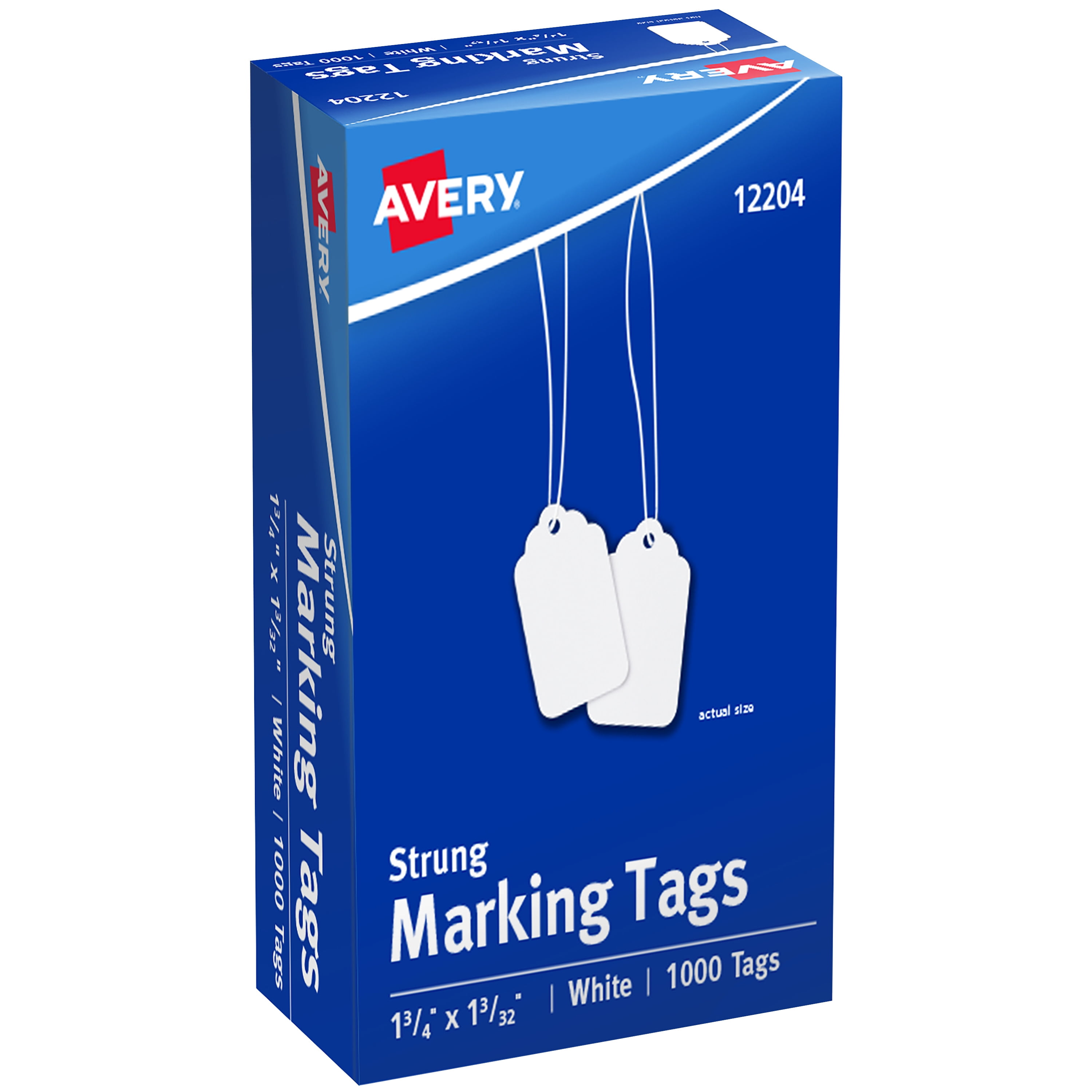 "Avery Label Pricing Marking Tags, Strung, 1-3/4"" x 1-3/32"", Pack of ...