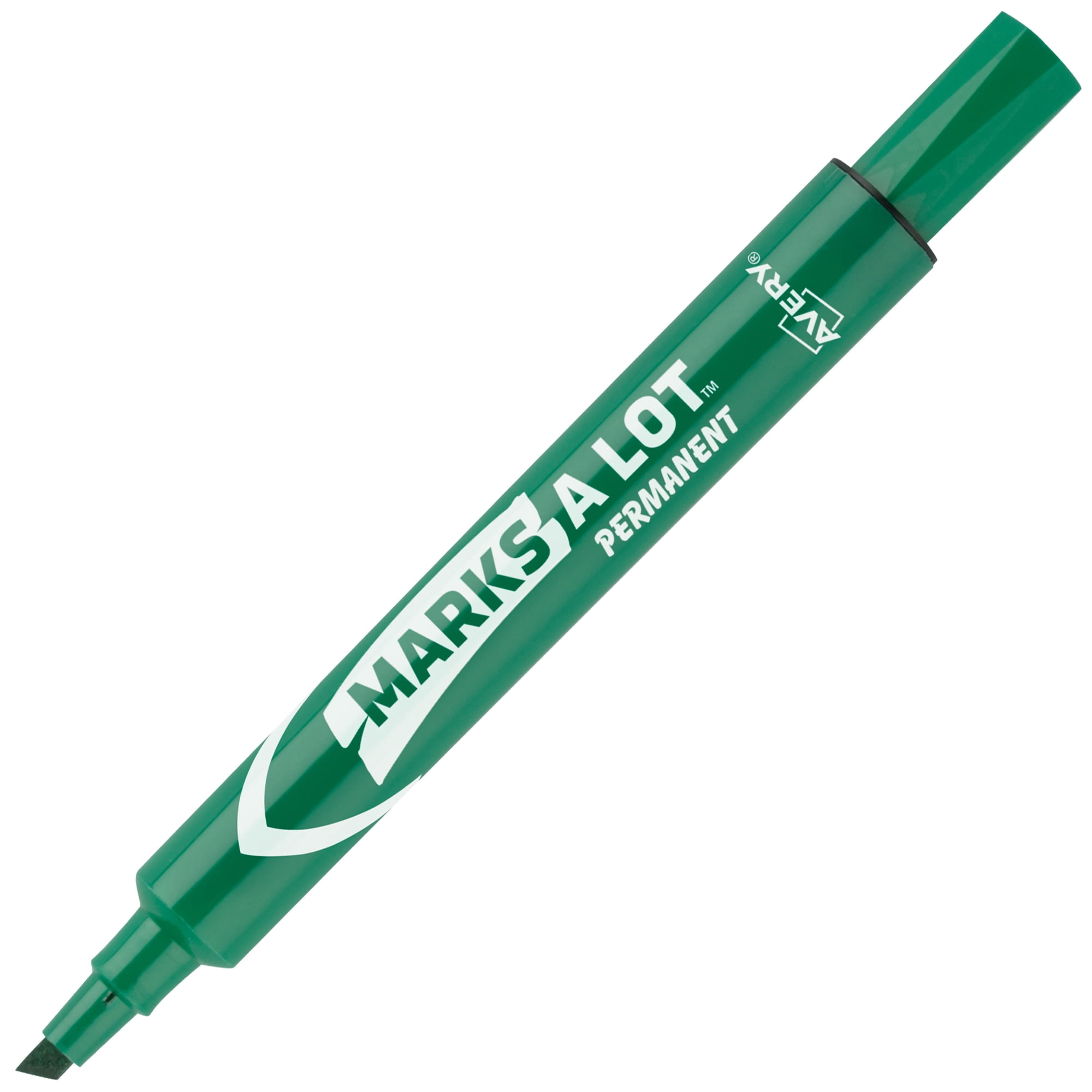 Avery Marks-A-Lot Large Desk-Style Permanent Marker, Chisel Tip, Green ...