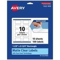 Avery Matte White Rectangle Labels, 1.5" x 2.75", 1,000 Labels ...