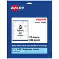 Avery Matte White Rectangle Labels, 2" x 3.5", 200 Labels - Walmart.com