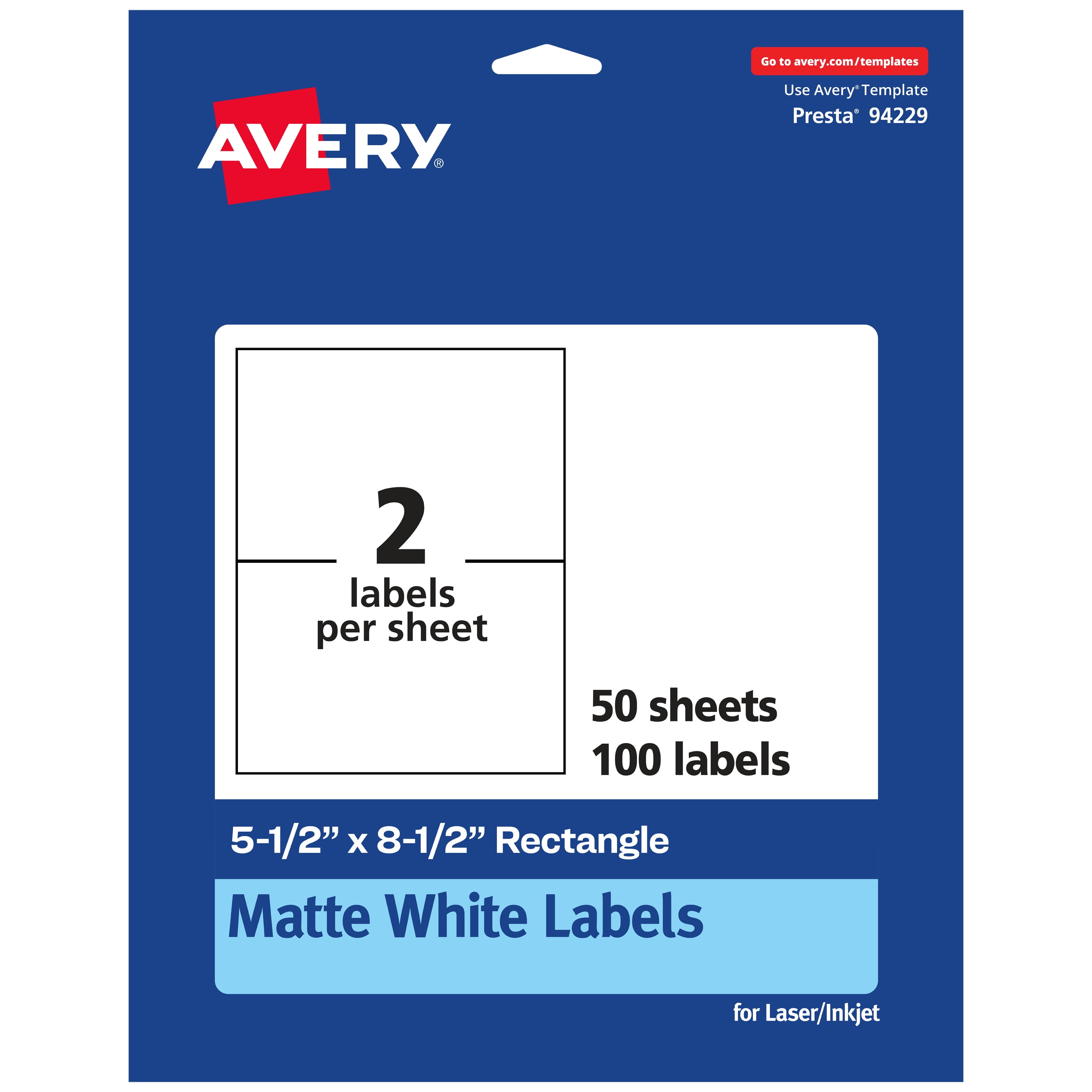 Avery 8 Per Sheet