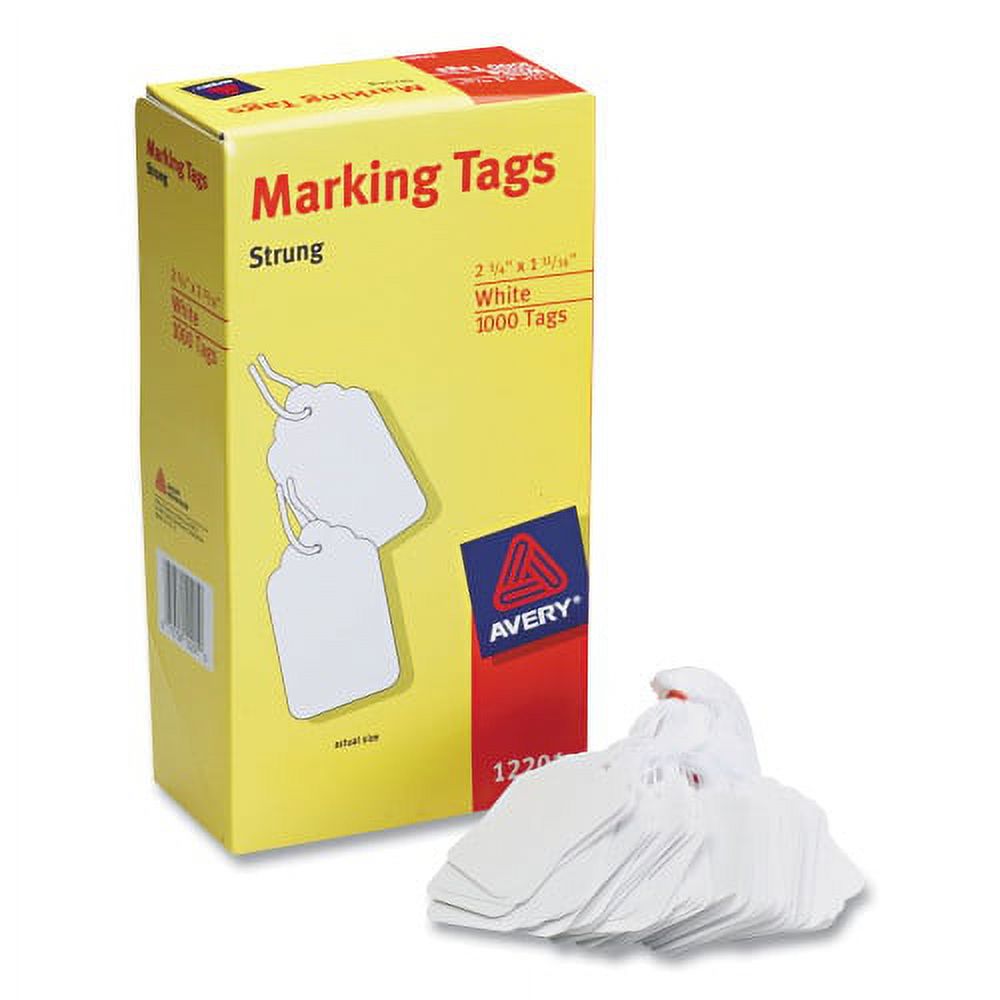 Avery Medium-Weight White Marking Tags, 2.75 x 1.69, 1,000/Box, Each - Walmart.com