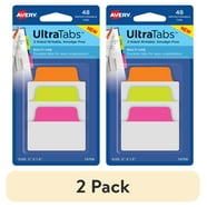 Ultra Tabs Repositionable Tabs, Wide and Slim: 3" x 1.5", 1/3-Cut ...