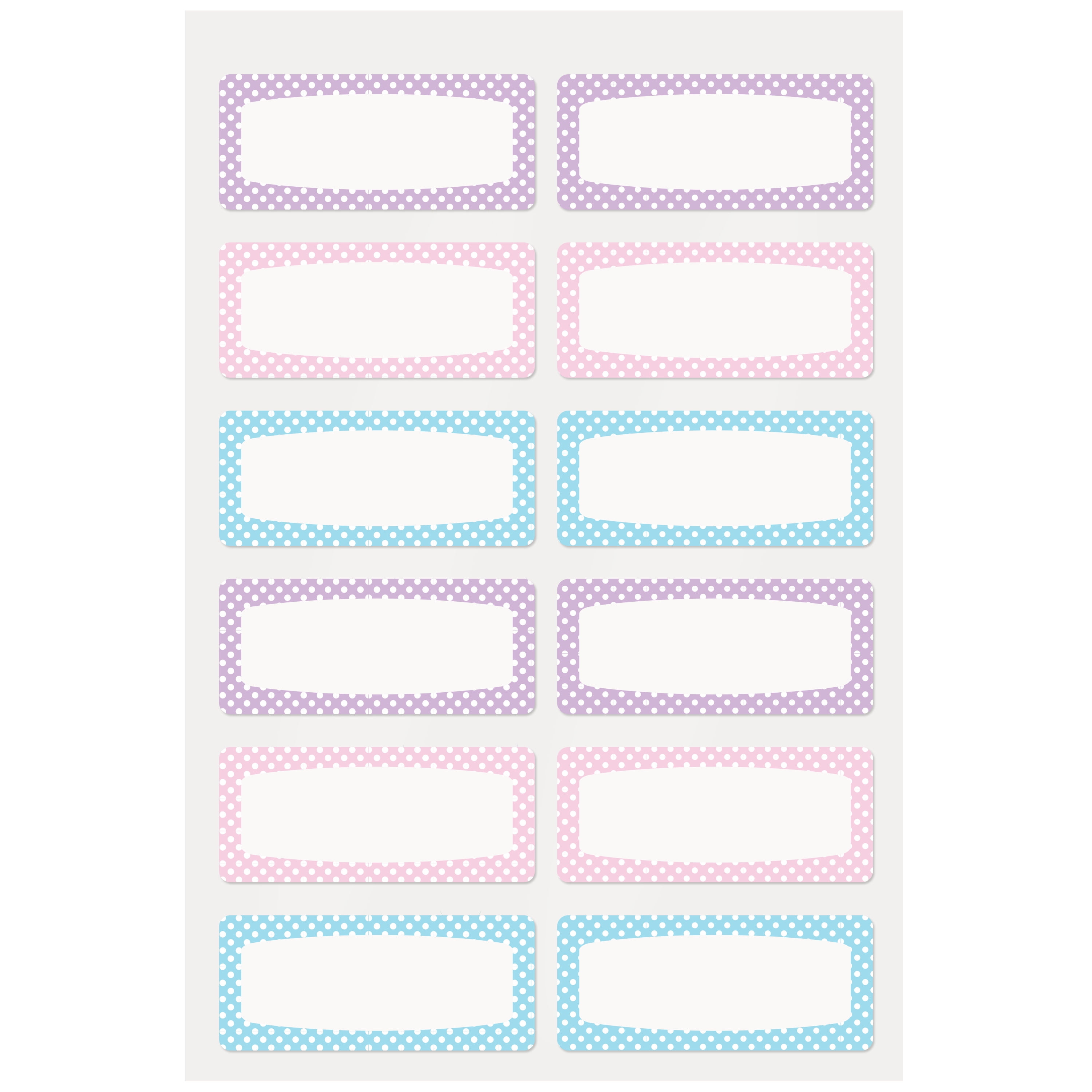 Avery® No-Iron Fabric Name Labels, Soft Pastels Preprinted Designs ...