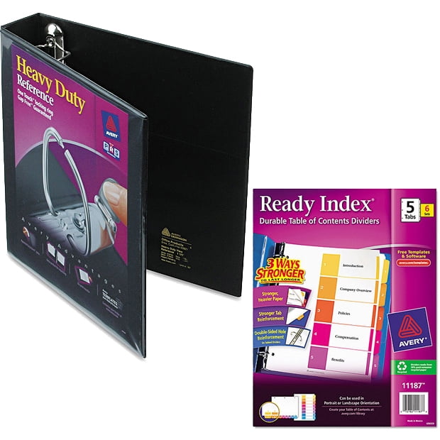 Avery Nonstick Heavy-Duty EZD Reference View Binder, Black, Available ...