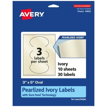 Avery Pearlized Ivory Round Labels, 2.25" Diameter, 600ct - Walmart.com