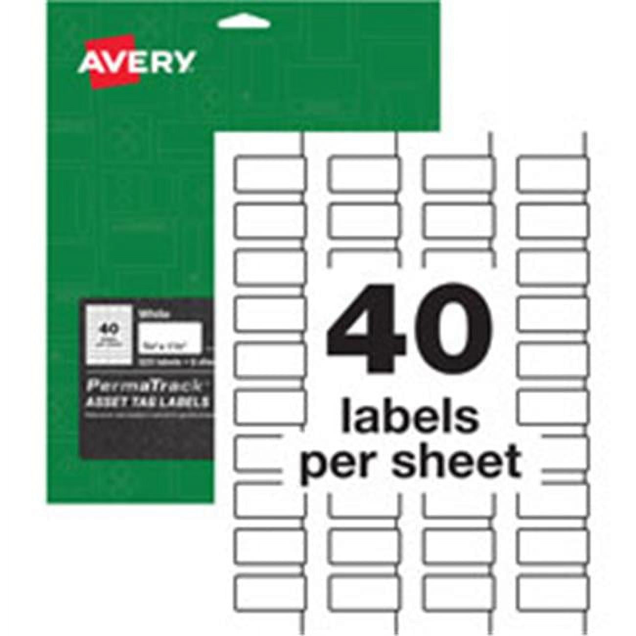 Avery PermaTrack Asset Tag Labels, White - Walmart.com