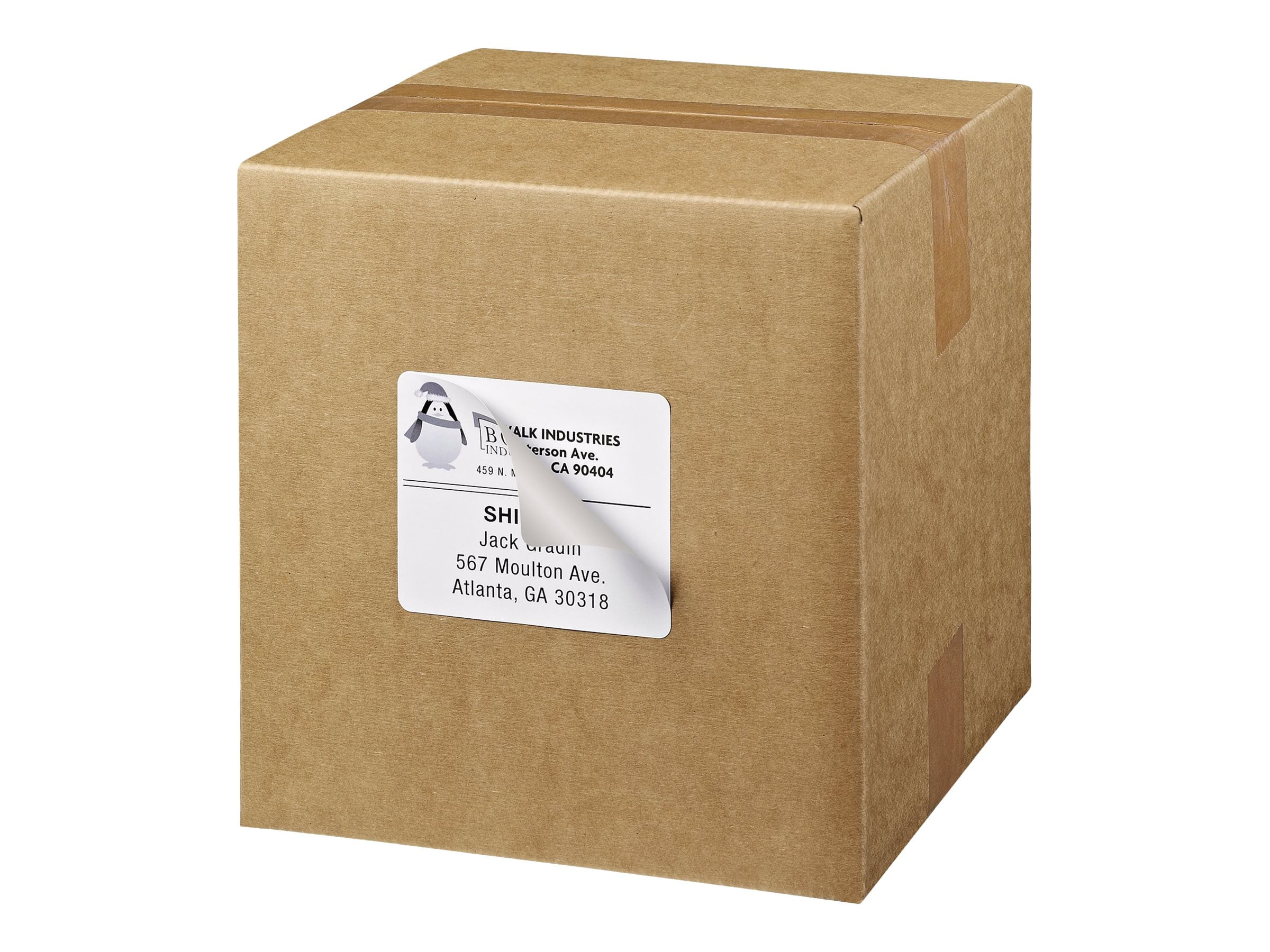 Avery - Permanent adhesive - white - 4.02 in x 3.33 in 600 label(s ...