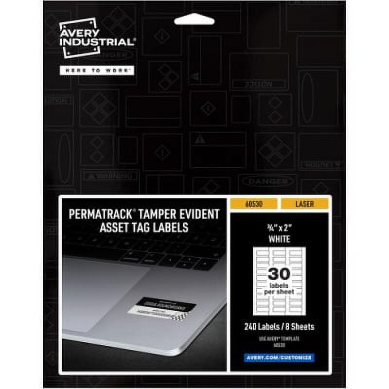 Avery Permatrack Tamper-Evident Asset Tag Labels (60530) - Walmart.com