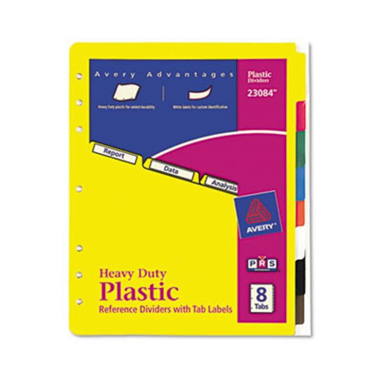 Avery Plastic Index Dividers, White Self-Stick Labels, 8-Tab, Letter, 1 ...