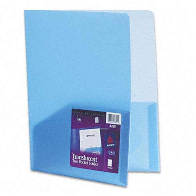 Avery Polypropylene Pocket Portfolio Translucent Blue - Walmart.com