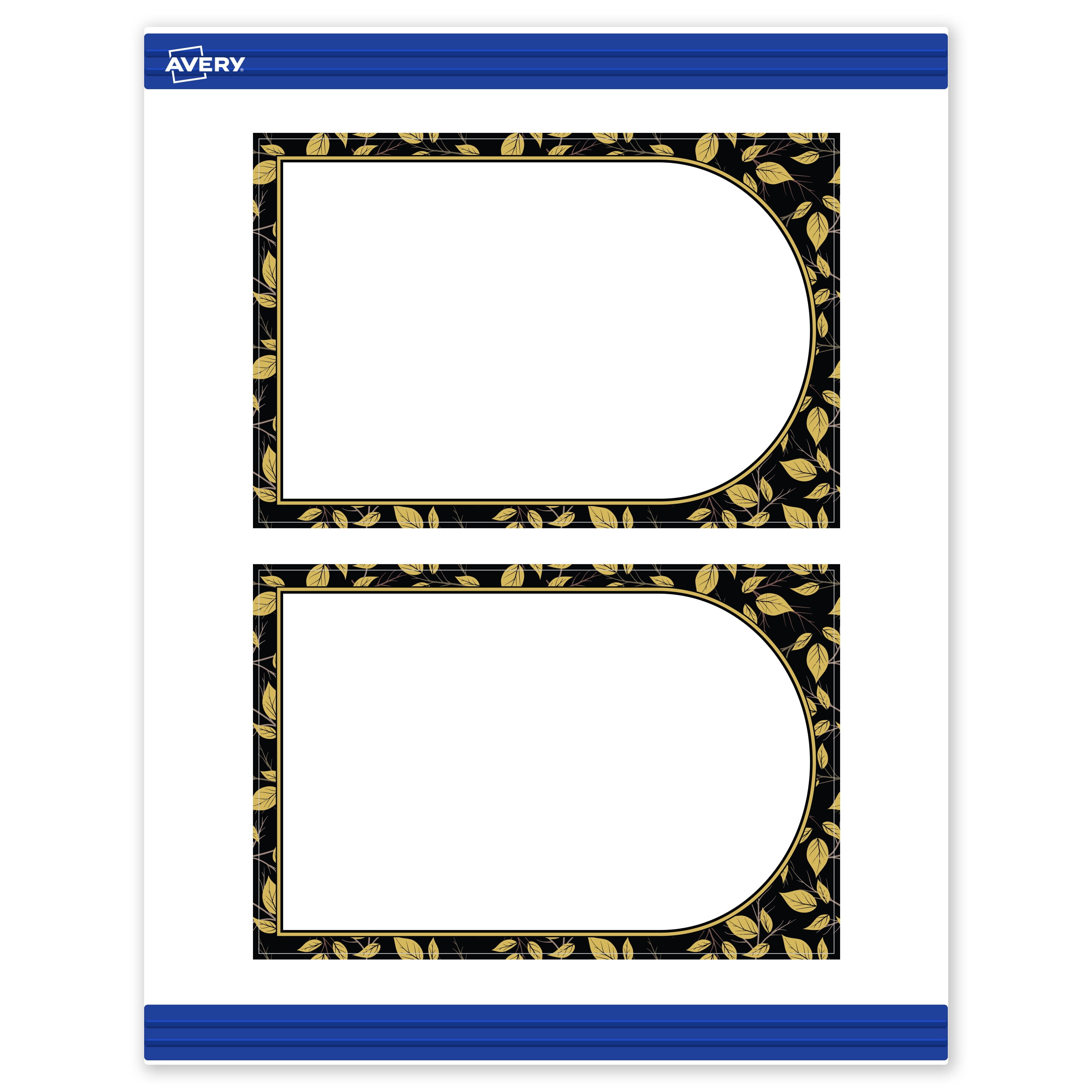 Avery Postcards, 4" x 6", Arch with Gold Leaves Design, Matte - Walmart.com