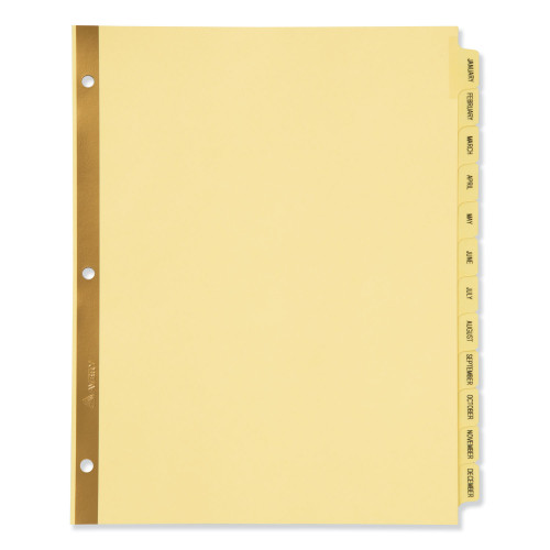 Avery Preprinted Laminated Tab Dividers with Gold Reinforced Binding ...