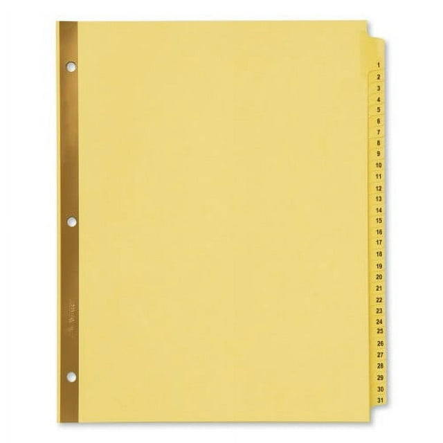 Avery Preprinted Laminated Tab Dividers with Gold Reinforced Binding ...