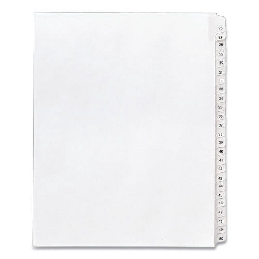 Avery Preprinted Legal Exhibit Side Tab Index Dividers, Allstate Style ...