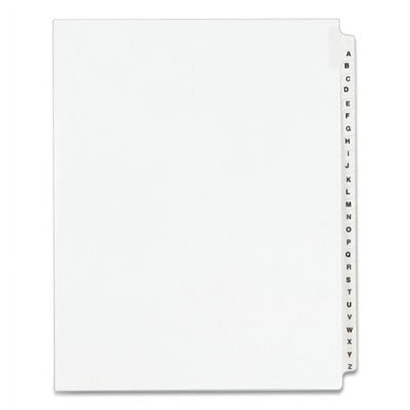 Avery Preprinted Legal Exhibit Side Tab Index Dividers Avery Style, 26 ...