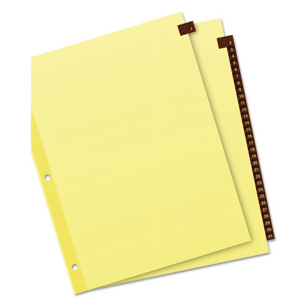 Avery Preprinted Red Leather Tab Dividers With Clear Reinforced Binding ...