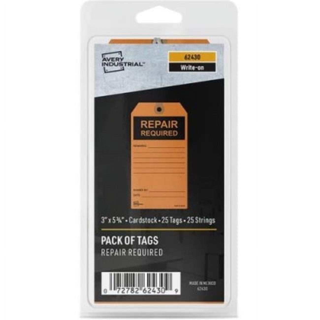 Avery Preprinted Required Repair Tags, Orange - Walmart.com