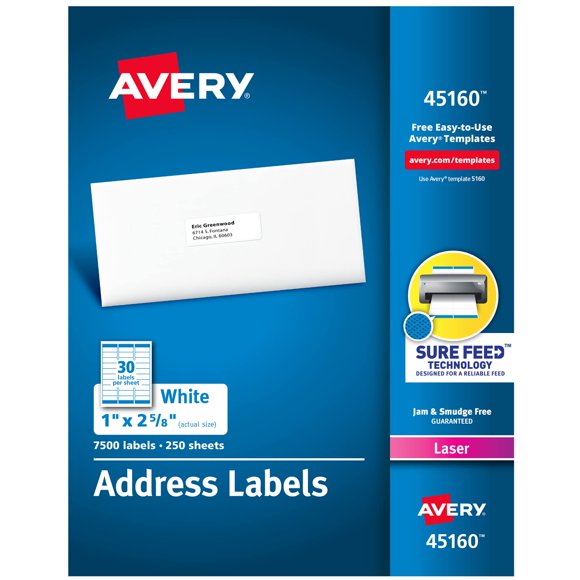 Avery 5160 in Avery Labels - Walmart.com