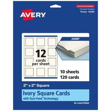 Avery Business Cards, Perforated, Matte White, 2" x 3.5", Paper, Inkjet ...