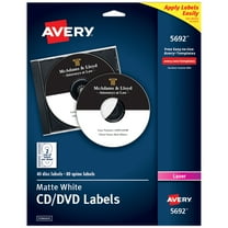 Avery Easy to Peel, Printable CD/DVD Labels, 40 Disc Labels & 80 Spine ...
