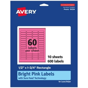 Avery Printable Rectangle Labels, Bright Yellow, 2" x 2-5/8", 1,200ct ...