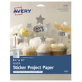 Avery Printable Sticker Paper, 8.5" x 11", Silver, Inkjet Printer, 5 ...