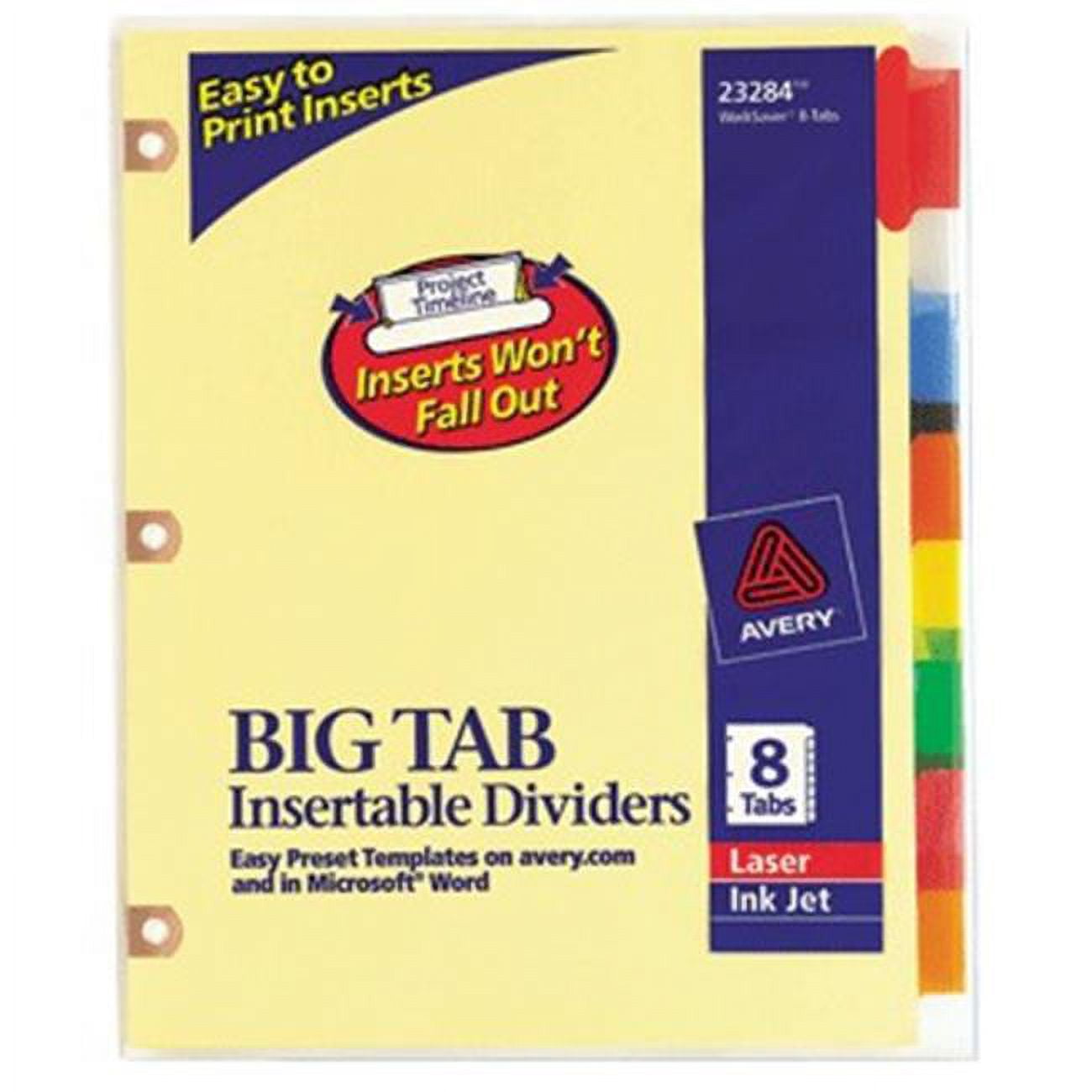 Avery Products Corporation WorkSaver Big Tab X-Wide Insertable Divider ...