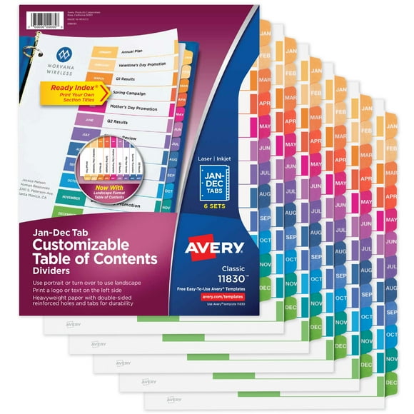 Monthly Tab Dividers