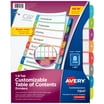 JAM Plastic Index 8, Tab Dividers, Multicolor, 1/Pack, 9.75 x 11.5 ...