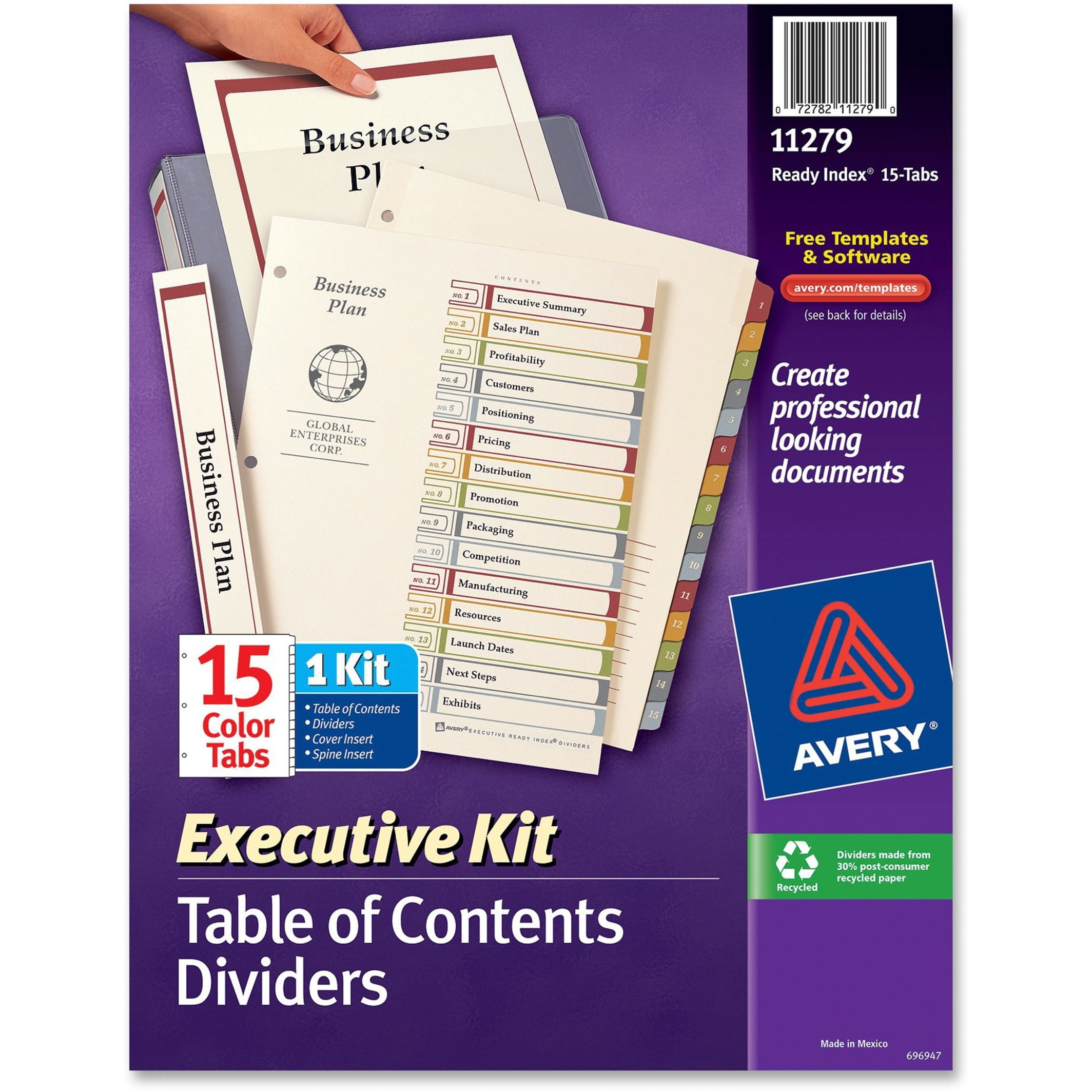 Avery® ReadyIndex Executive Index Divider Kits - Walmart.com