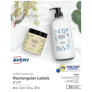 Avery Shipping Labels, Glossy Clear, 2" x 4", 100 Labels (6522 ...
