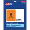 Avery Glossy Clear Rectangle Labels, .5" x 1.75", 8,000 Labels ...