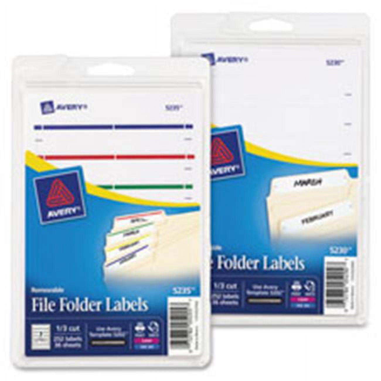 Avery Removable Filing Labels - White - 252-Pack - Walmart.com