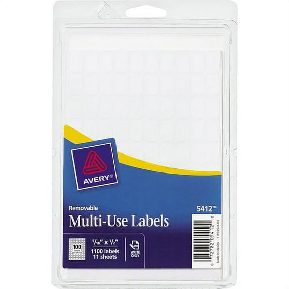 Avery® Removable ID Labels - 5/16" Width x 1/2" Length - Removable ...