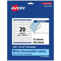 Avery Removable Rectangle Labels, 4" x 3-1/3", 400ct - Walmart.com