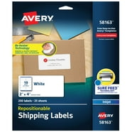"Avery Shipping Labels, Sure Feed, 3-1/2"" x 5"", 100 Labels, Printable ...