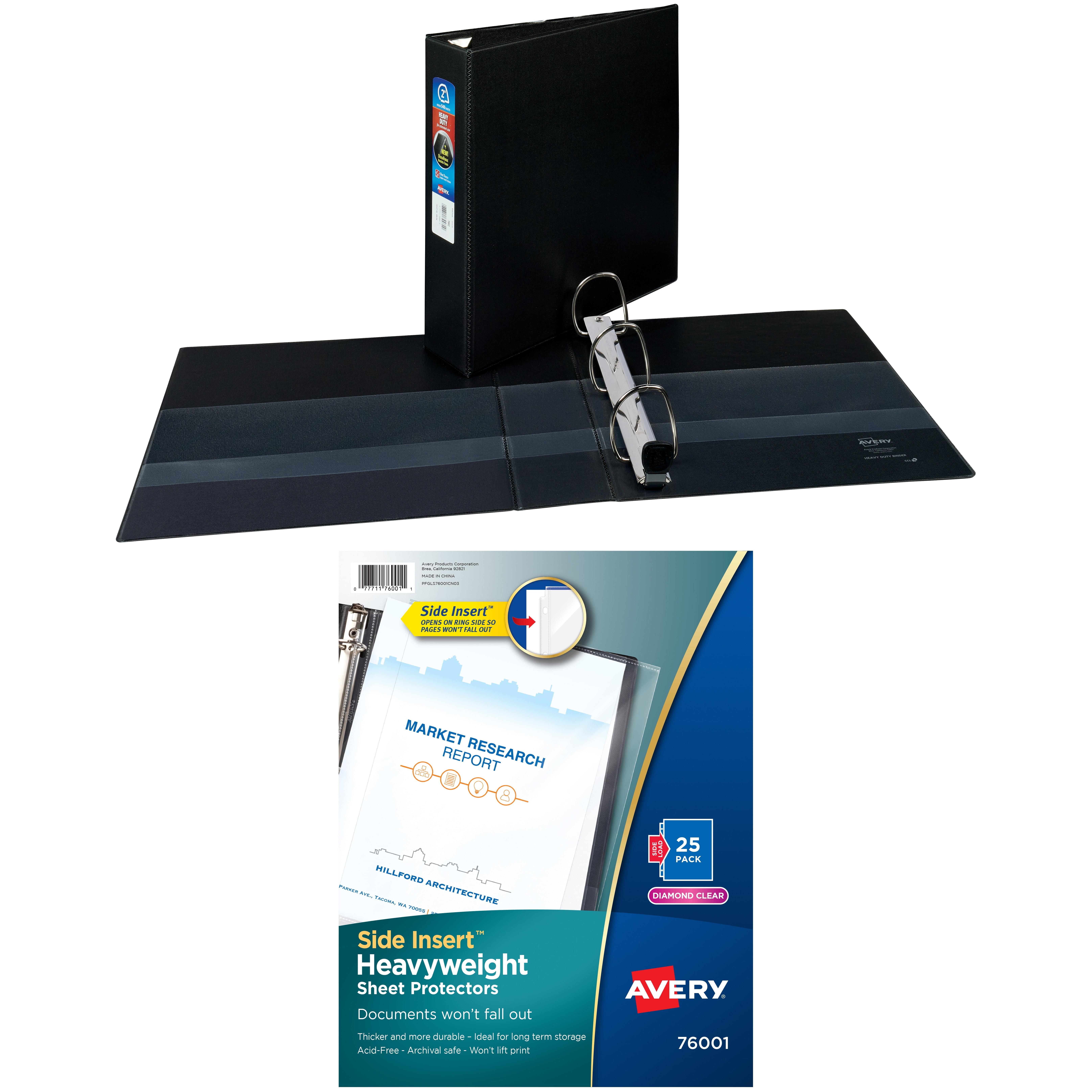 Avery Secure Side-Load Sheet Protectors, Heavy Gauge, Letter, Diamond ...