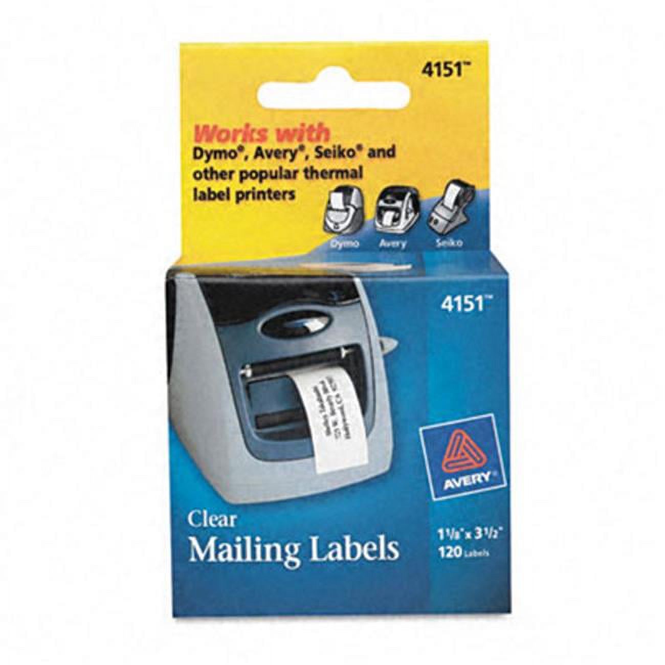 Avery Self-Adhesive Labels for Label Printers - Clear - Walmart.com