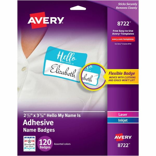 Avery Self-Adhesive Name Tags, Each - Walmart.com