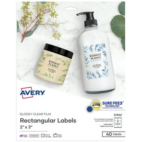 Avery Glossy Clear Address Labels, Permanent, Sure Feed Technology, Fit ...