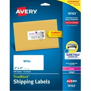 Avery Printable Inkjet & Laser Mailing Address Labels, 1-1/3" x 4", (2 ...
