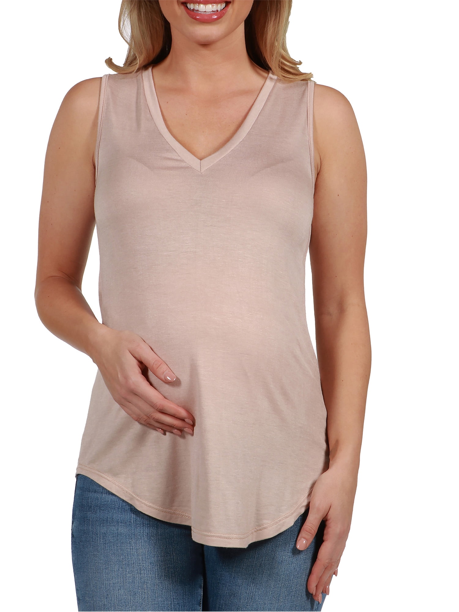 Avery Sleeveless Maternity Tunic Top - Walmart.com