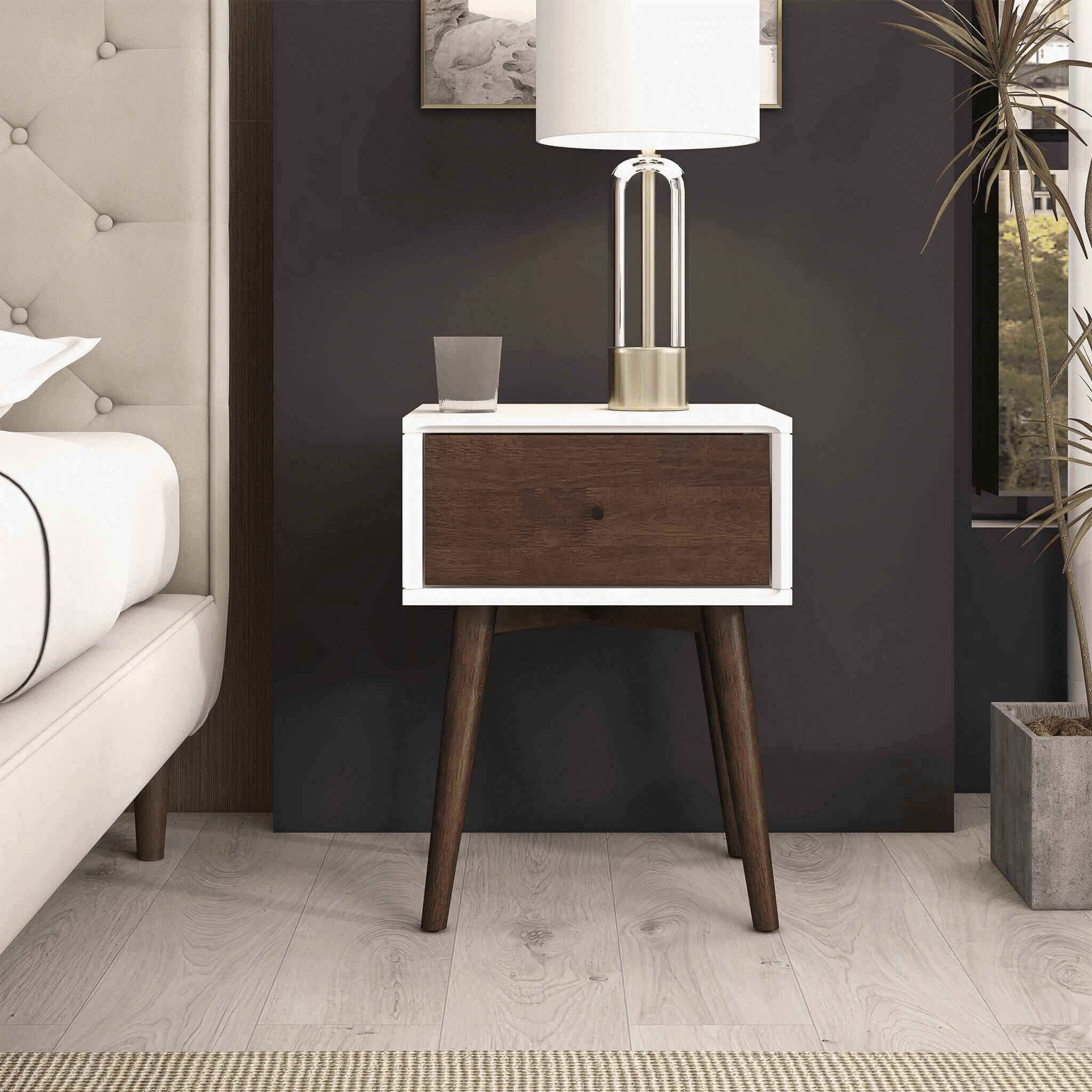 Cool Dark Wood Night Stand Pictures