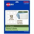 Avery Square Hemp Labels, 2" x 2", Off-White, 240 Labels Total ...
