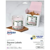 Avery Square Labels, 3" x 3", Permanent, 150 Labels (5659) - Walmart.com