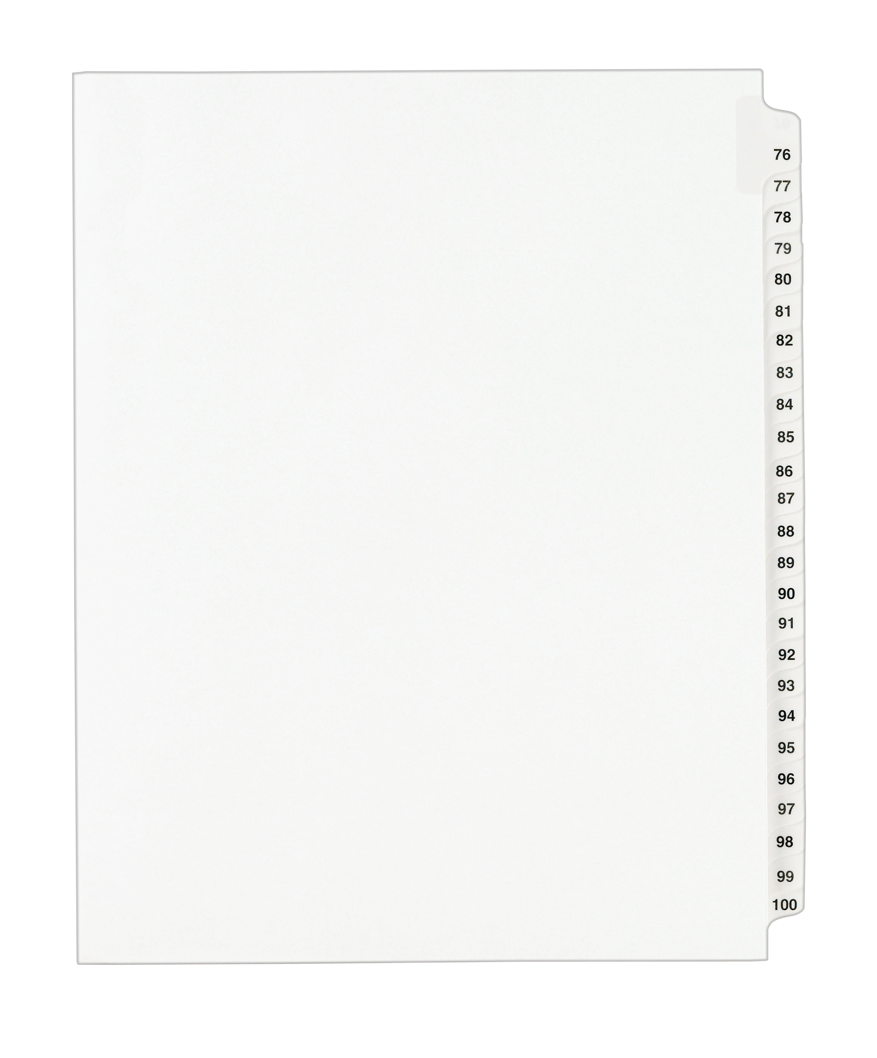 Avery Legal Dividers, Standard Collated, Letter Size, 76-100 Tab Set ...