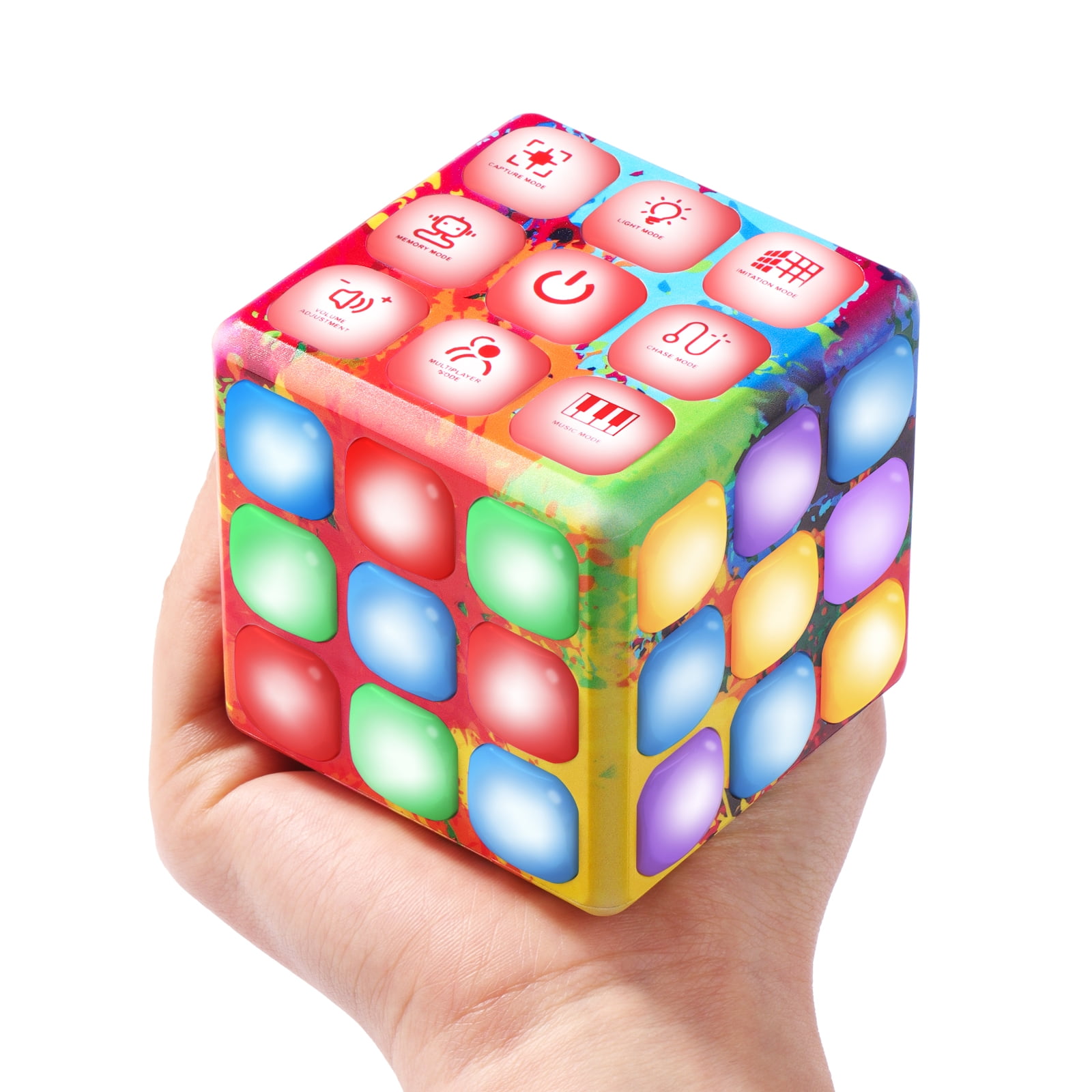 Avery Stunning Cubik LED Flashing Cube Memory Game - 5 Brain Memory ...